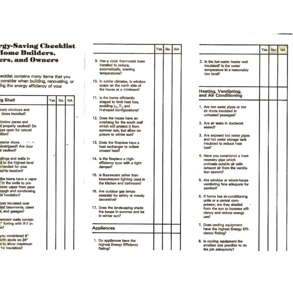 Energy-Saving Checklist | Wall Decor | Energysaving Checklist For Home ...